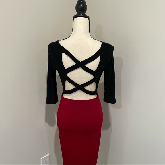 Tops | Black Crop Top With Criss Cross Open Back | Poshmark